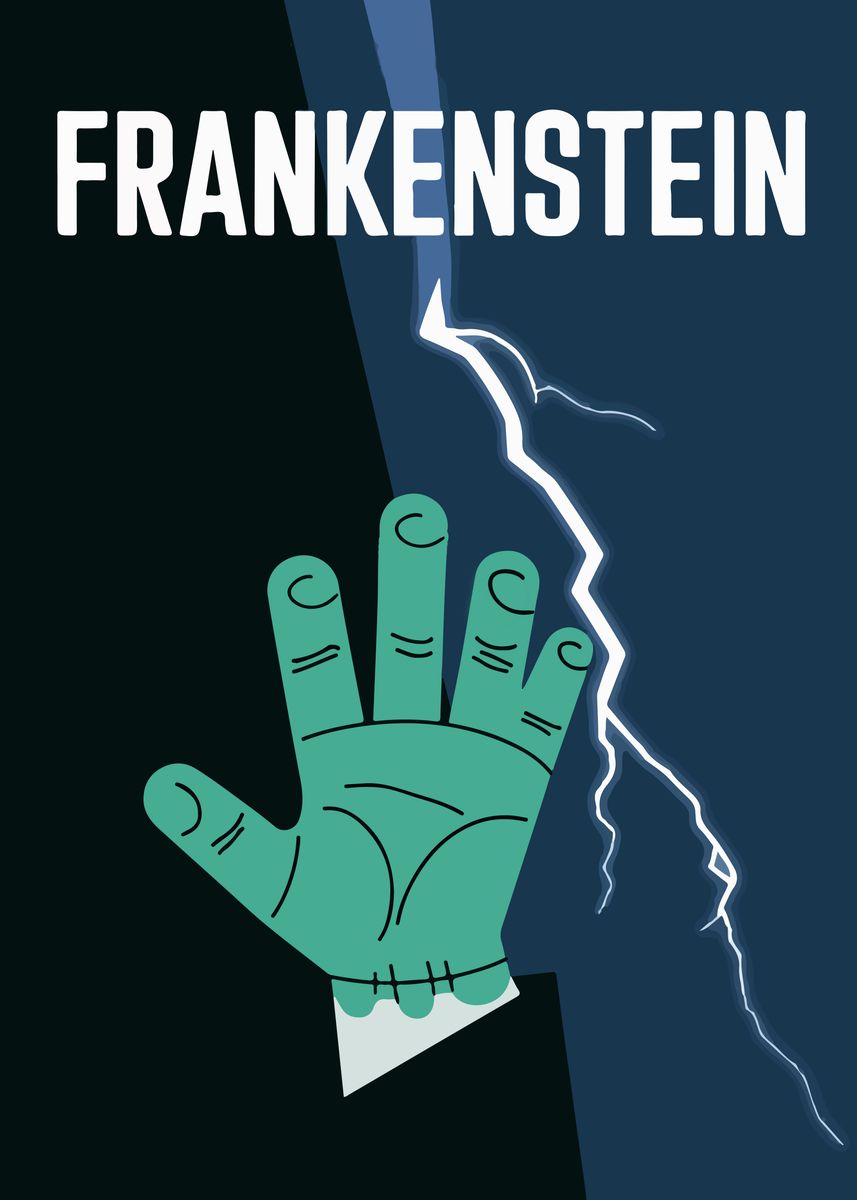 'Frankenstein Monster Hand' Poster, picture, metal print, paint by ...