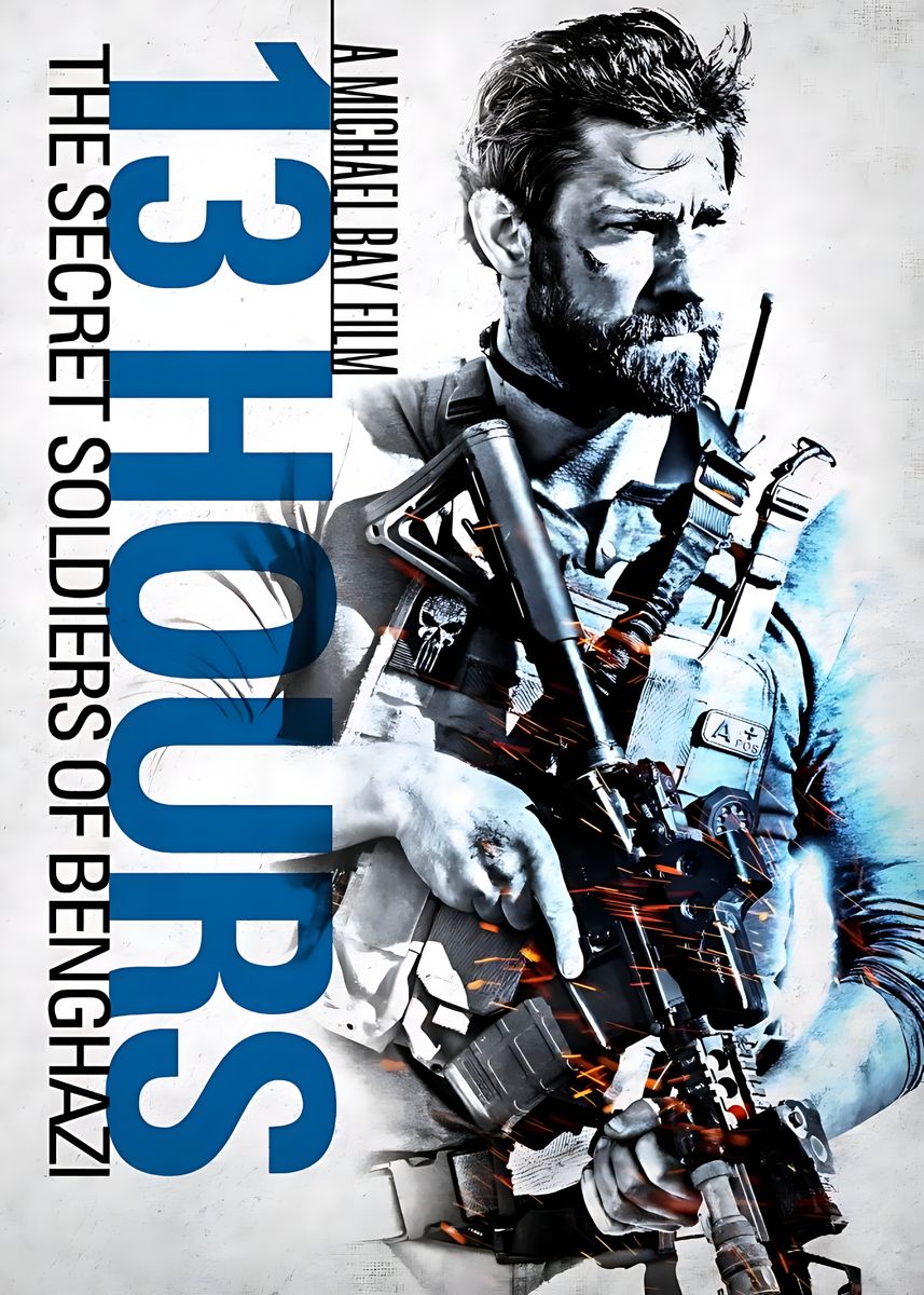 '13 Hours Movie Poster' Poster, picture, metal print, paint by Merah ...