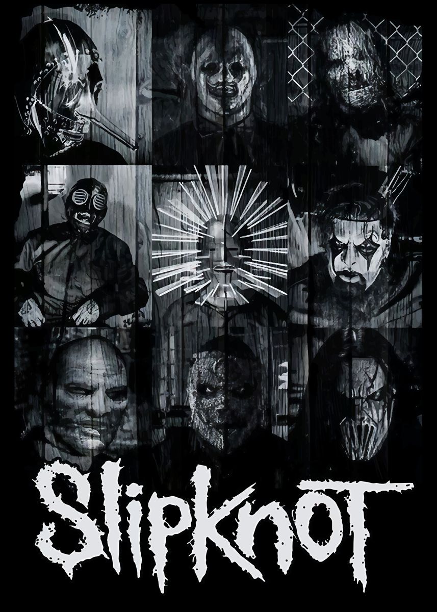 'Slipknot Band Collage' Poster, picture, metal print, paint by Santos ...