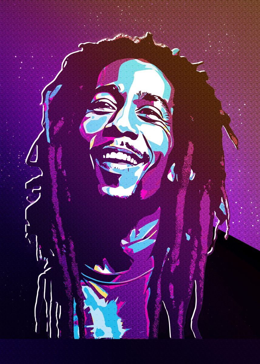 'Bob Marley Pop Art Portrait' Poster, picture, metal print, paint by ...