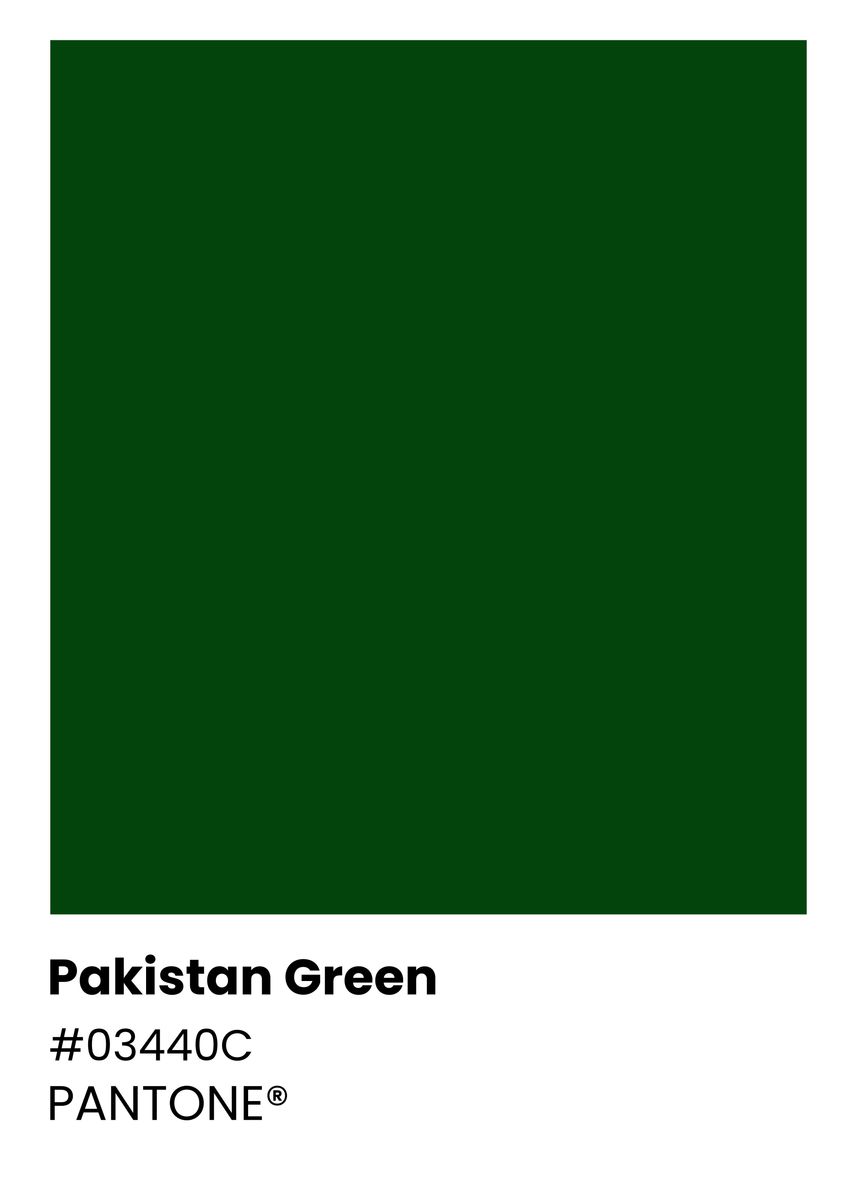 'Pakistan Green Color Swatches' Poster, picture, metal print, paint by ...