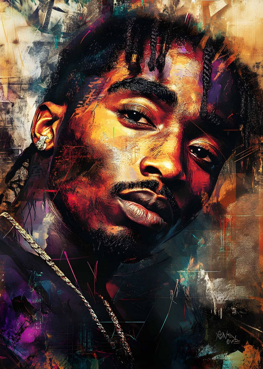 '2Pac Art' Poster, picture, metal print, paint by | Displate