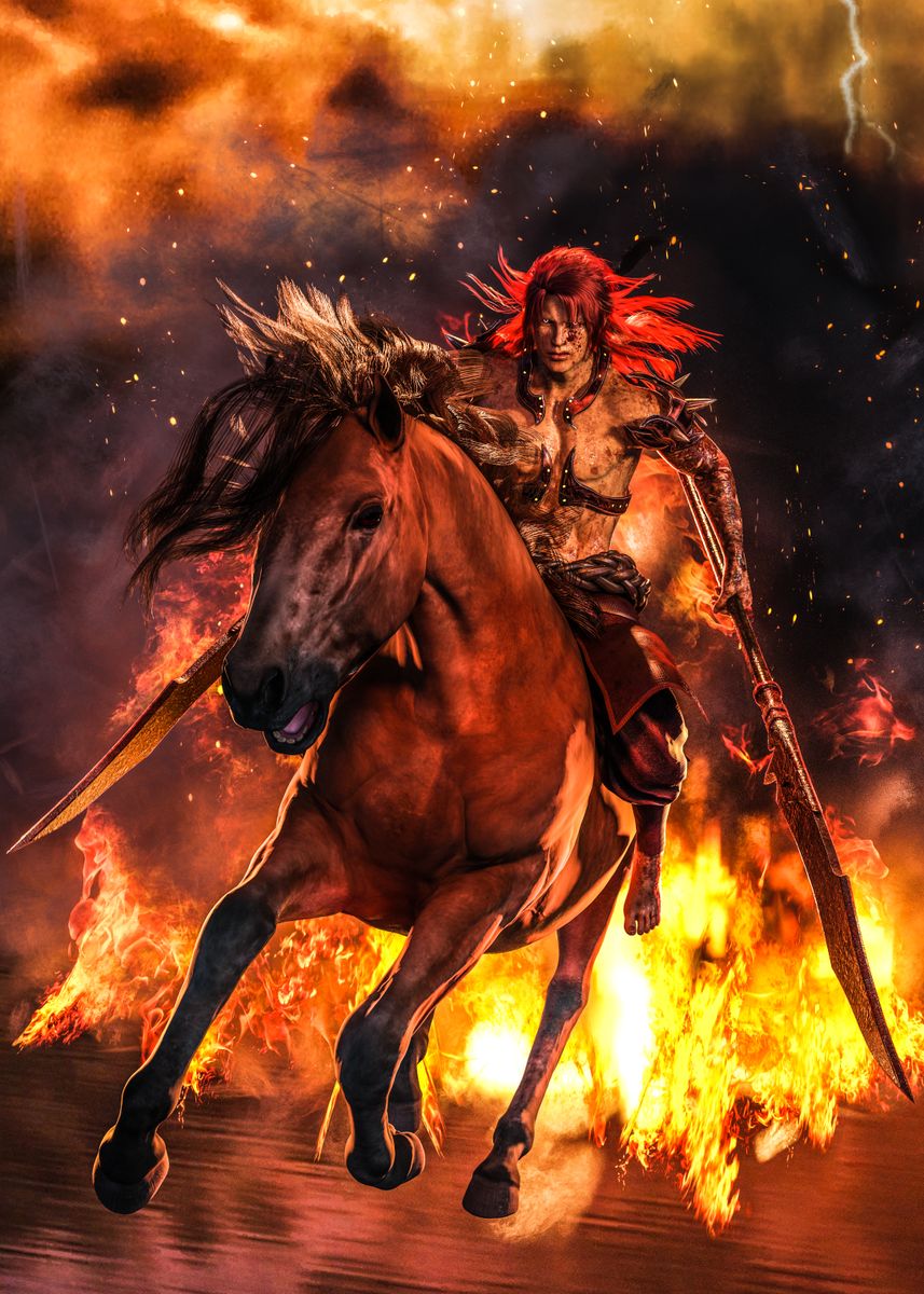 'Four Horsemen of Apocalypse - War (Ares)' Poster, picture, metal print ...
