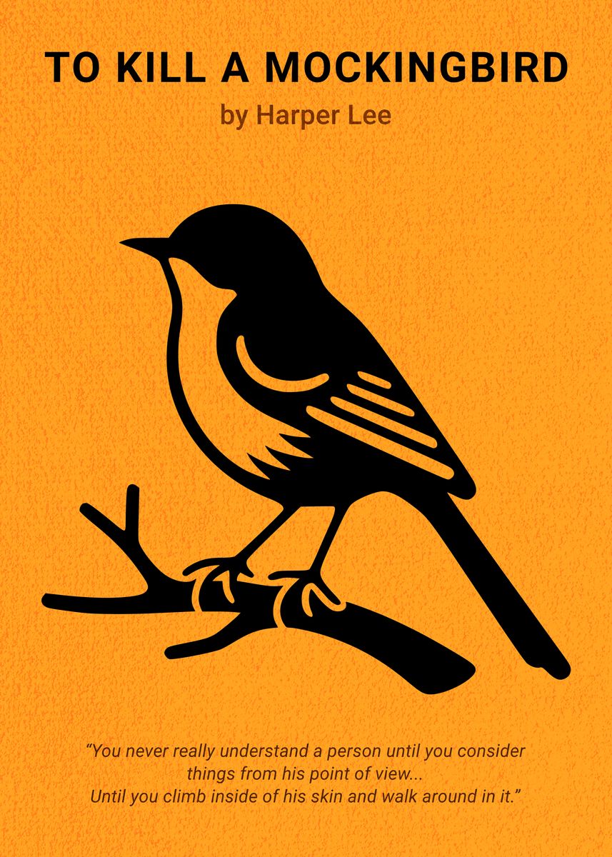 'To Kill a Mockingbird Minimalist Book Cover' Poster, picture, metal ...