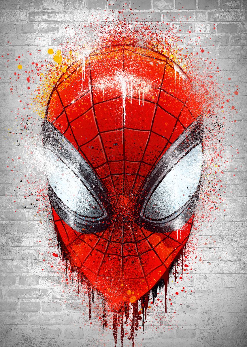 'Superior Spider-Man Mask' Poster, picture, metal print, paint by ...