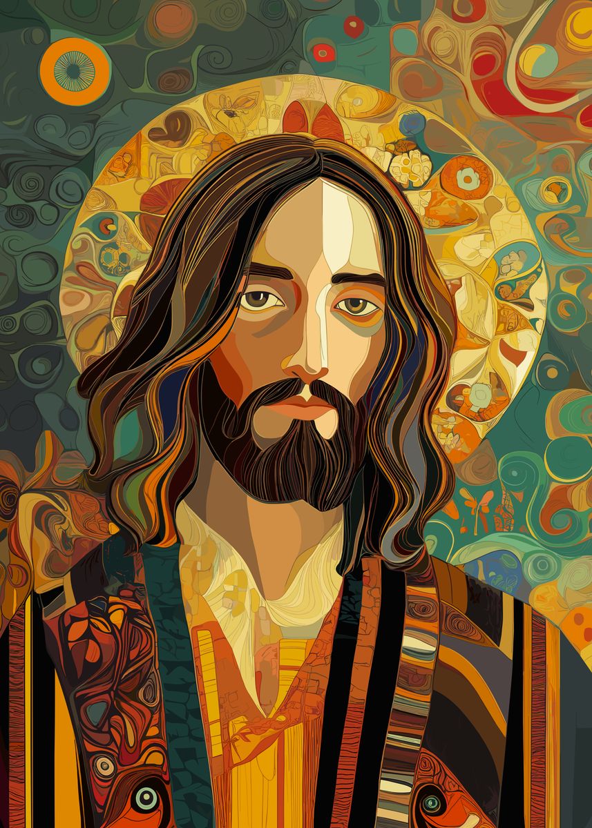 'Jesus Christ Portrait' Poster, picture, metal print, paint by Omar ...