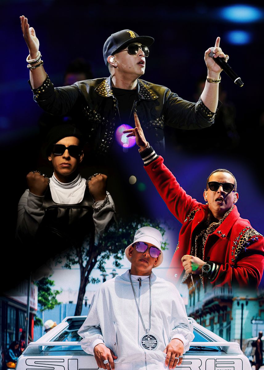 'Daddy Yankee Collage' Poster, picture, metal print, paint by ...