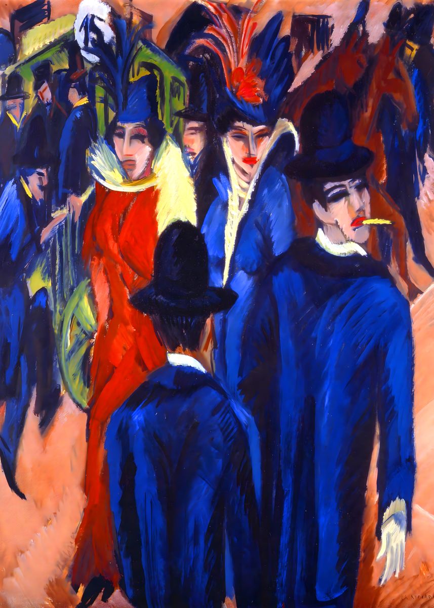 'Ernst Ludwig Kirchner Berlin Street Scene' Poster, picture, metal ...