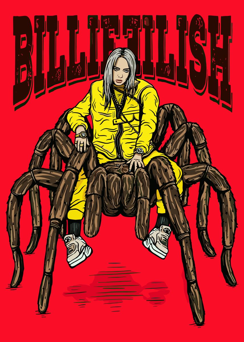 'Billie Eilish Spider Throne' Poster, picture, metal print, paint by ...