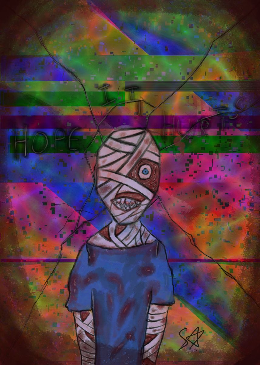 'Captain Curly' Poster, picture, metal print, paint by San | Displate