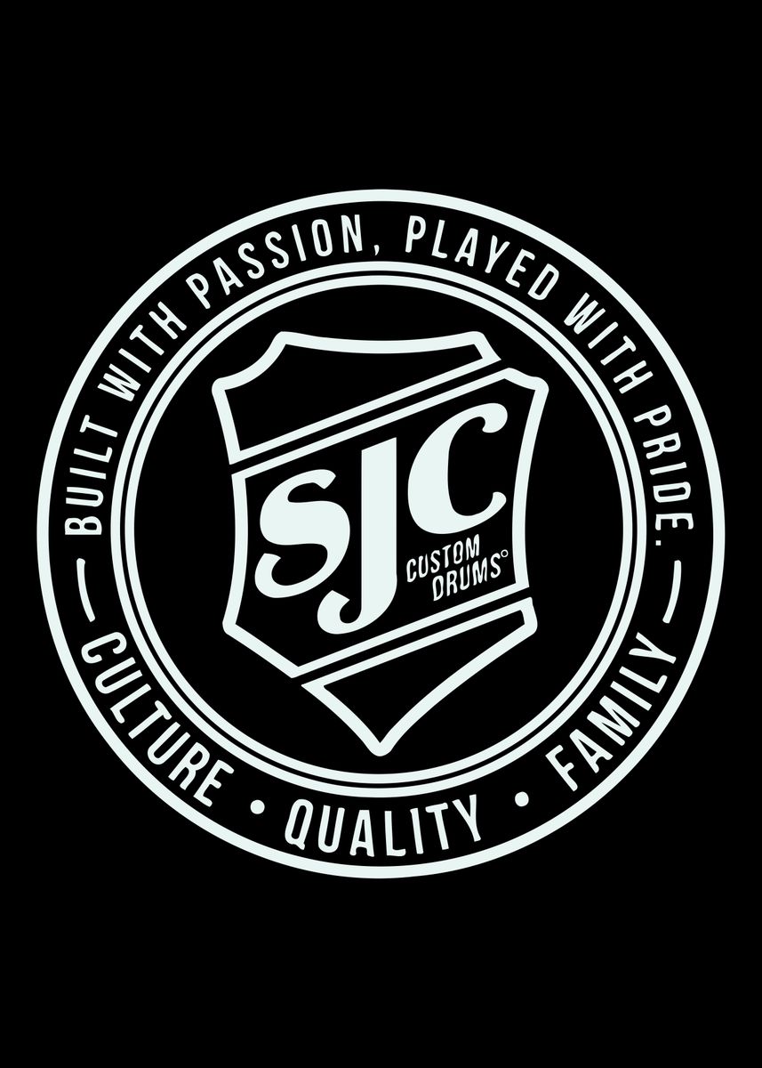 'SJC Custom Drums Logo' Poster, picture, metal print, paint by ...