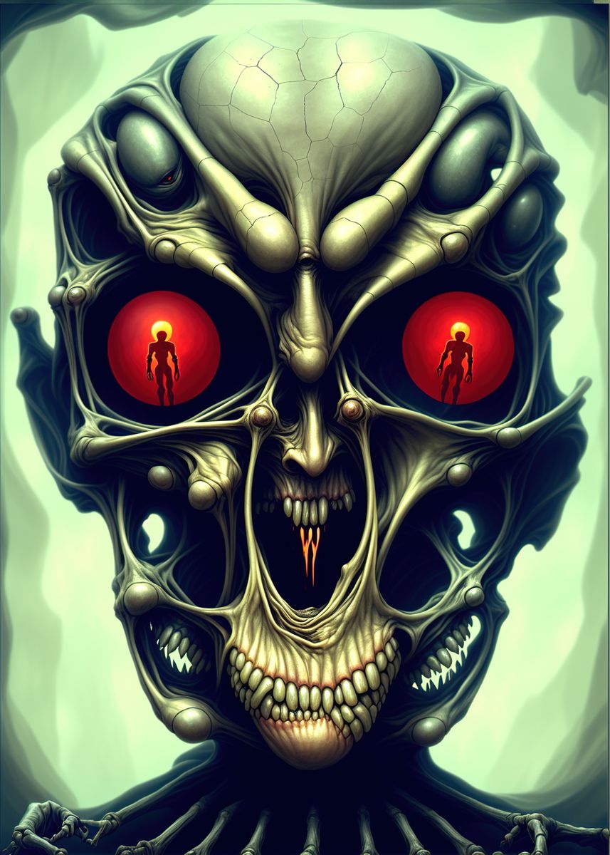 'Alien Horror Art - 'Reflections of the Unknown'' Poster, picture ...