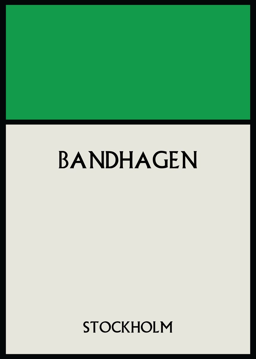 'Bandhagen Stockholm Poster' Poster, picture, metal print, paint by ...