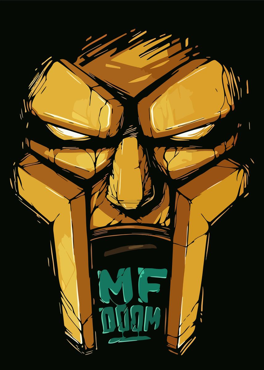 'MF DOOM Illustration' Poster, picture, metal print, paint by lisa ...