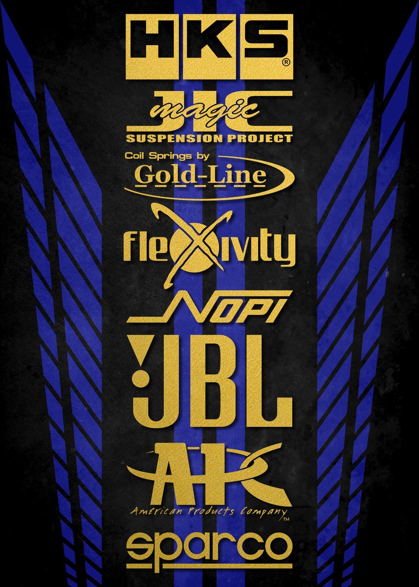 'Car Parts Brand Logos' Poster, picture, metal print, paint by yunur ...