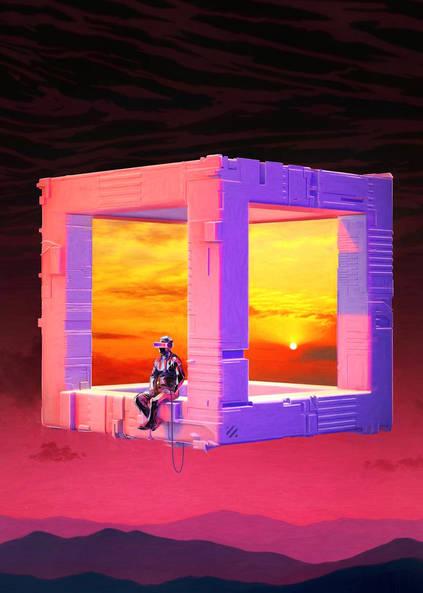 'VR Sun' Poster, picture, metal print, paint by Shorsh | Displate