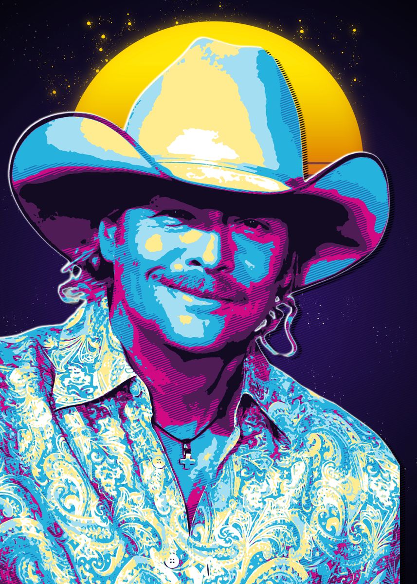'Alan Jackson' Poster, picture, metal print, paint by maxmoen | Displate