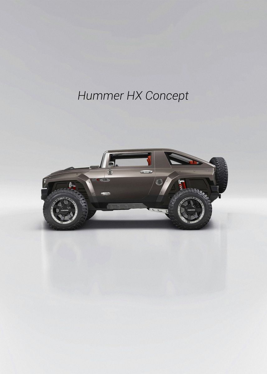'Hummer HX Concept' Poster, picture, metal print, paint by One Line ...