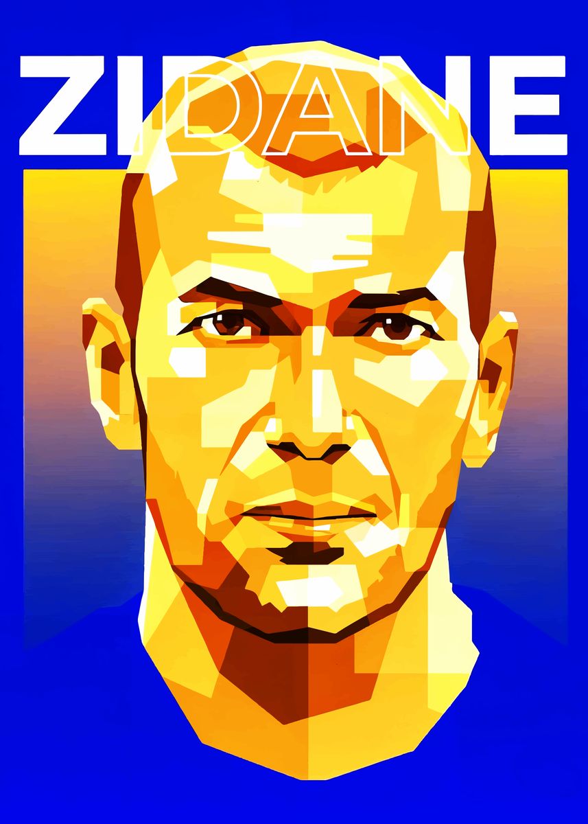 'Zinedine Zidane' Poster, picture, metal print, paint by BLACKISTE ...