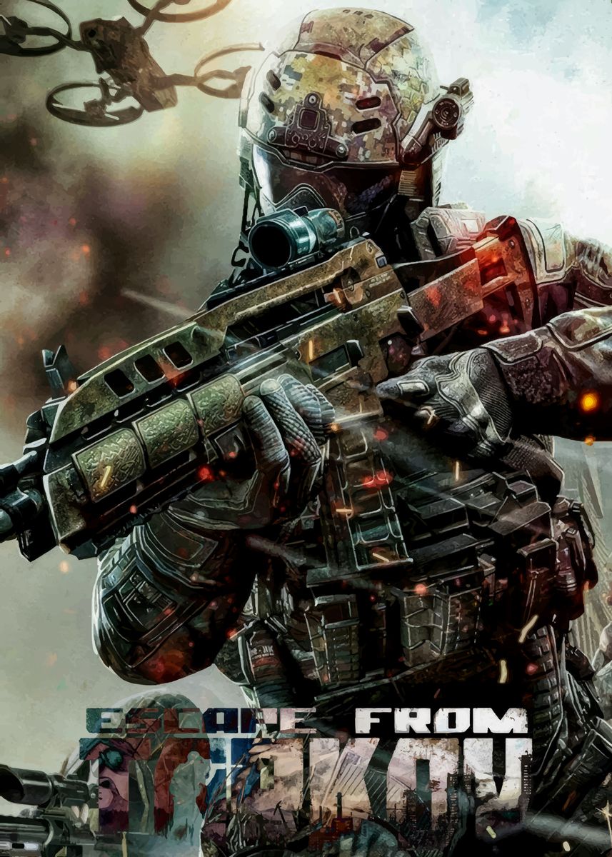 'Escape From Tarkov Poster' Poster, picture, metal print, paint by ...