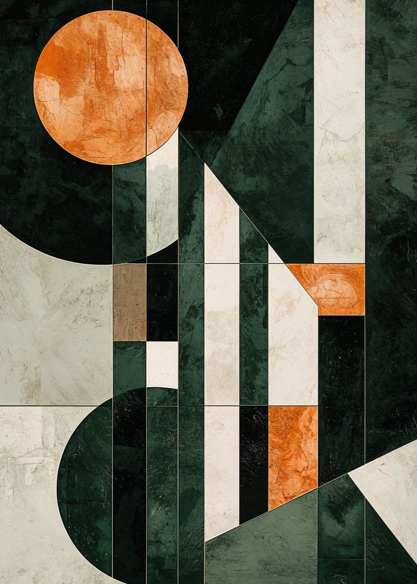 'Geometric Abstract Art' Poster, picture, metal print, paint by ...