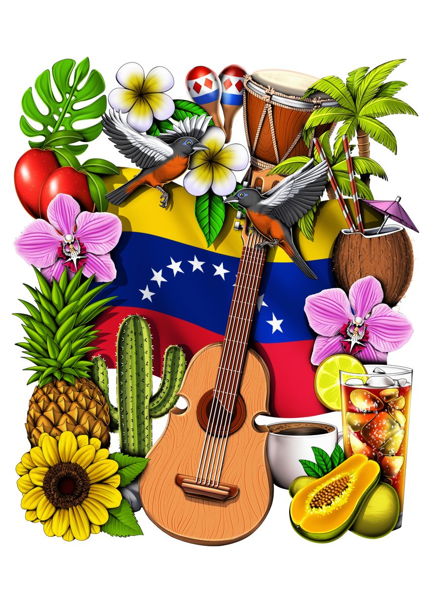 'Venezuela Pride' Poster, picture, metal print, paint by Psychonautica ...