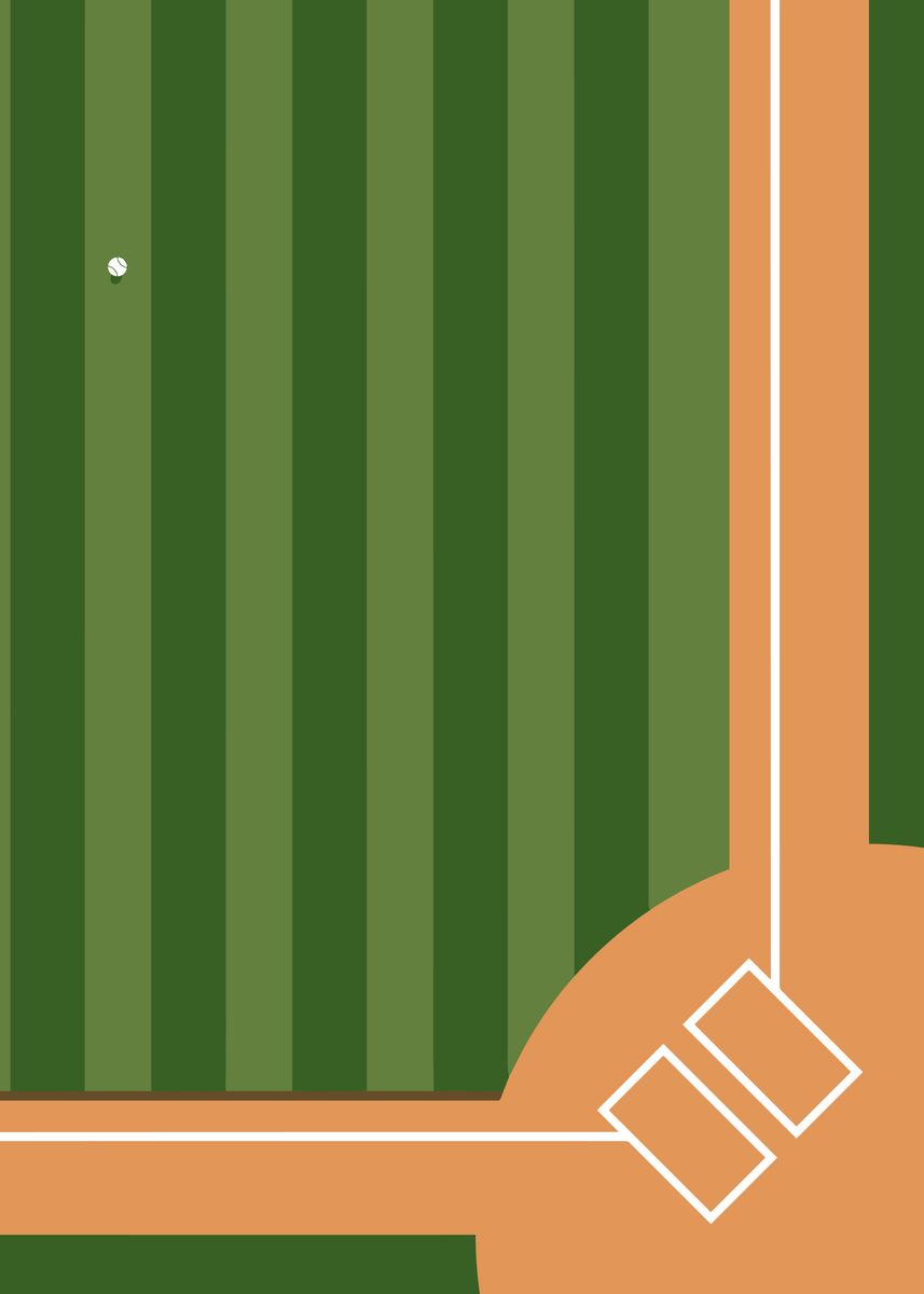'Baseball Field Top View' Poster, picture, metal print, paint by Nick ...