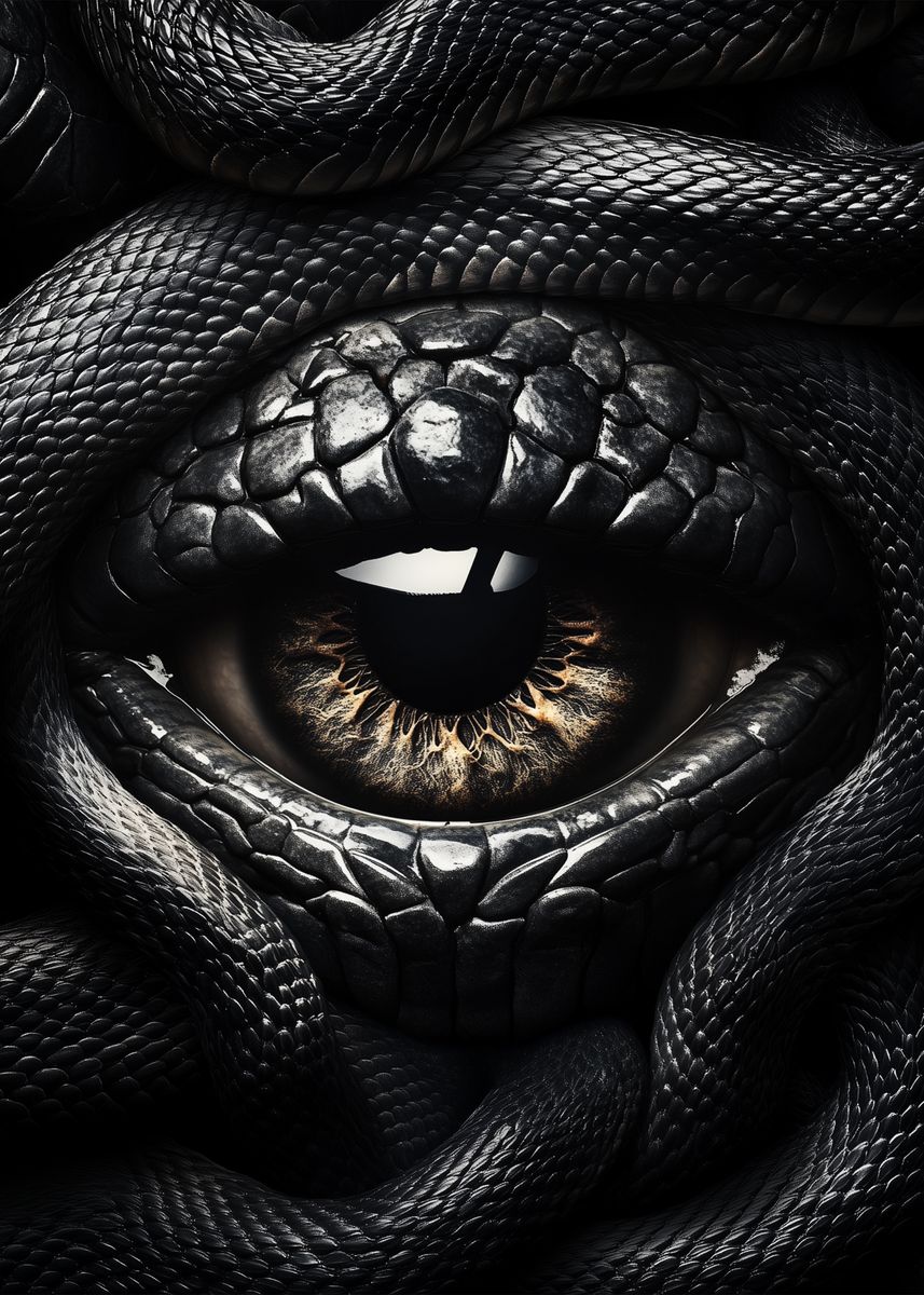 'Serpent Eye' Poster, picture, metal print, paint by Titanoalfa Manucci ...