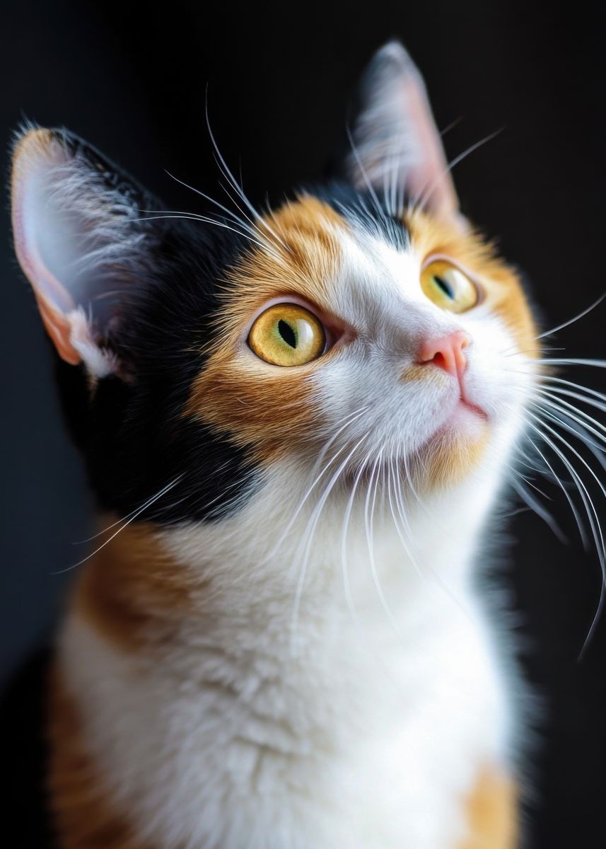 'Calico Cat Portrait' Poster, picture, metal print, paint by Matthias ...