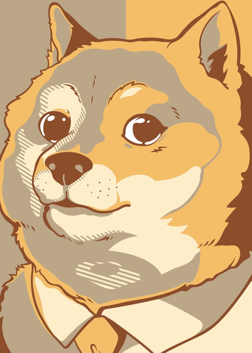 Meme Doge Wow Poster CYNLON Wow Shop Doge Meme Shibe