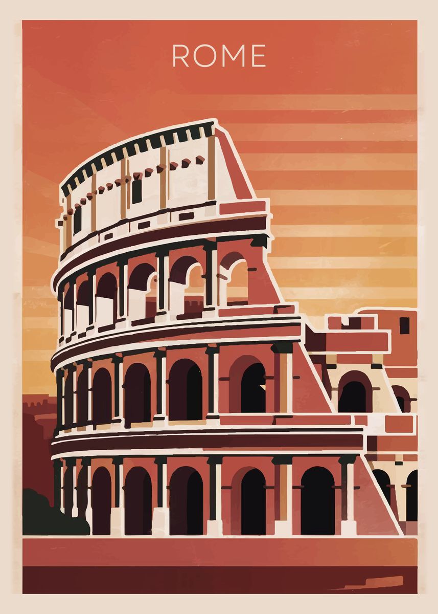 'Rome Colosseum Poster' Poster, picture, metal print, paint by ...
