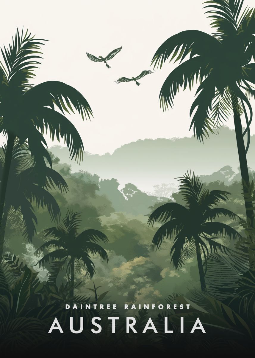 'Daintree Rainforest Australia' Poster, picture, metal print, paint by ...