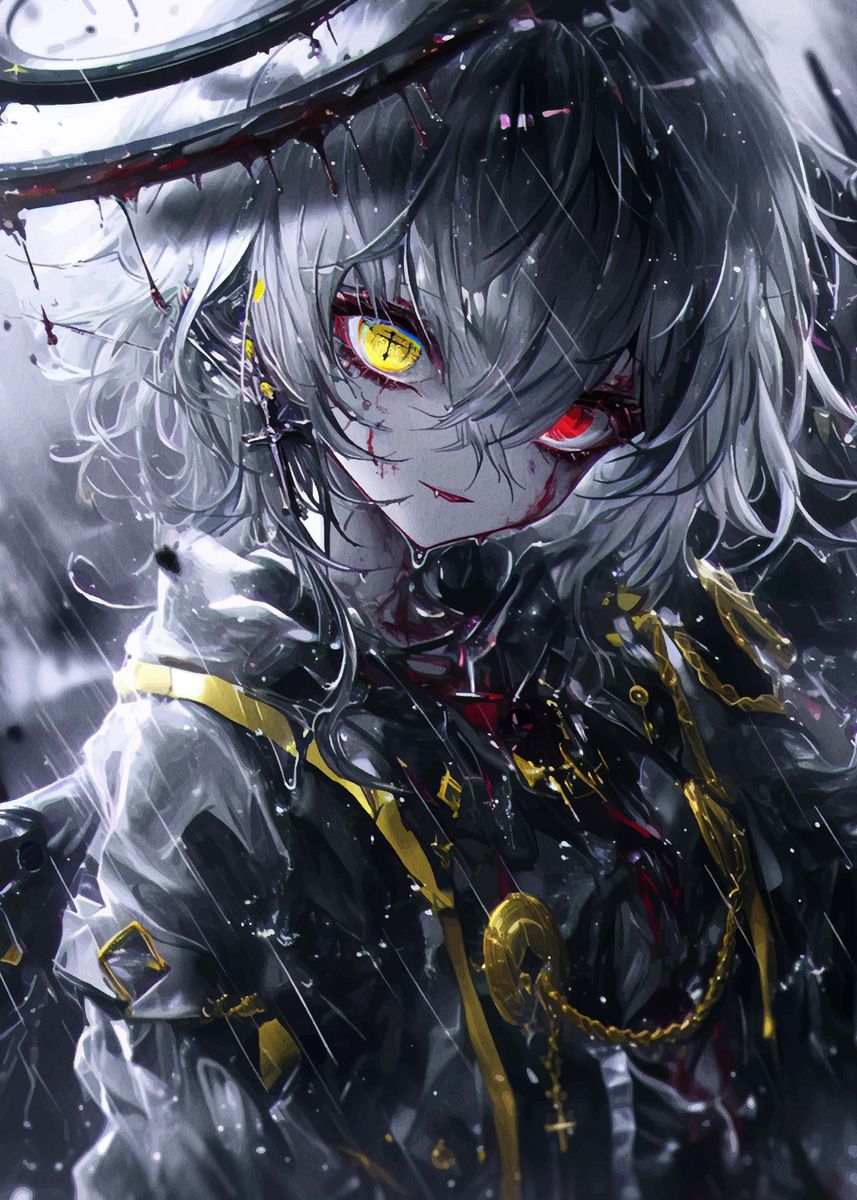 'Bloody Angel Anime' Poster, picture, metal print, paint by Marta Vu ...