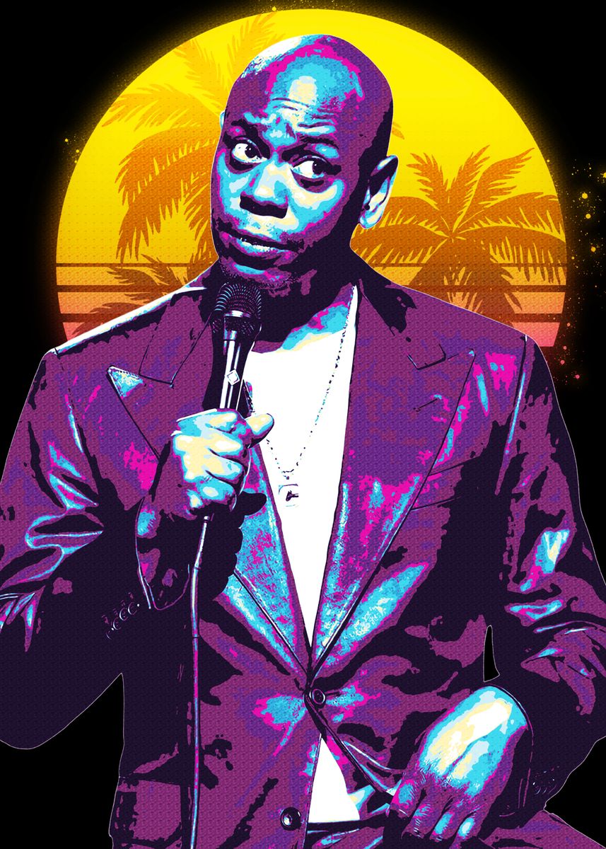 'Dave Chappelle Retro Art' Poster, picture, metal print, paint by ron ...