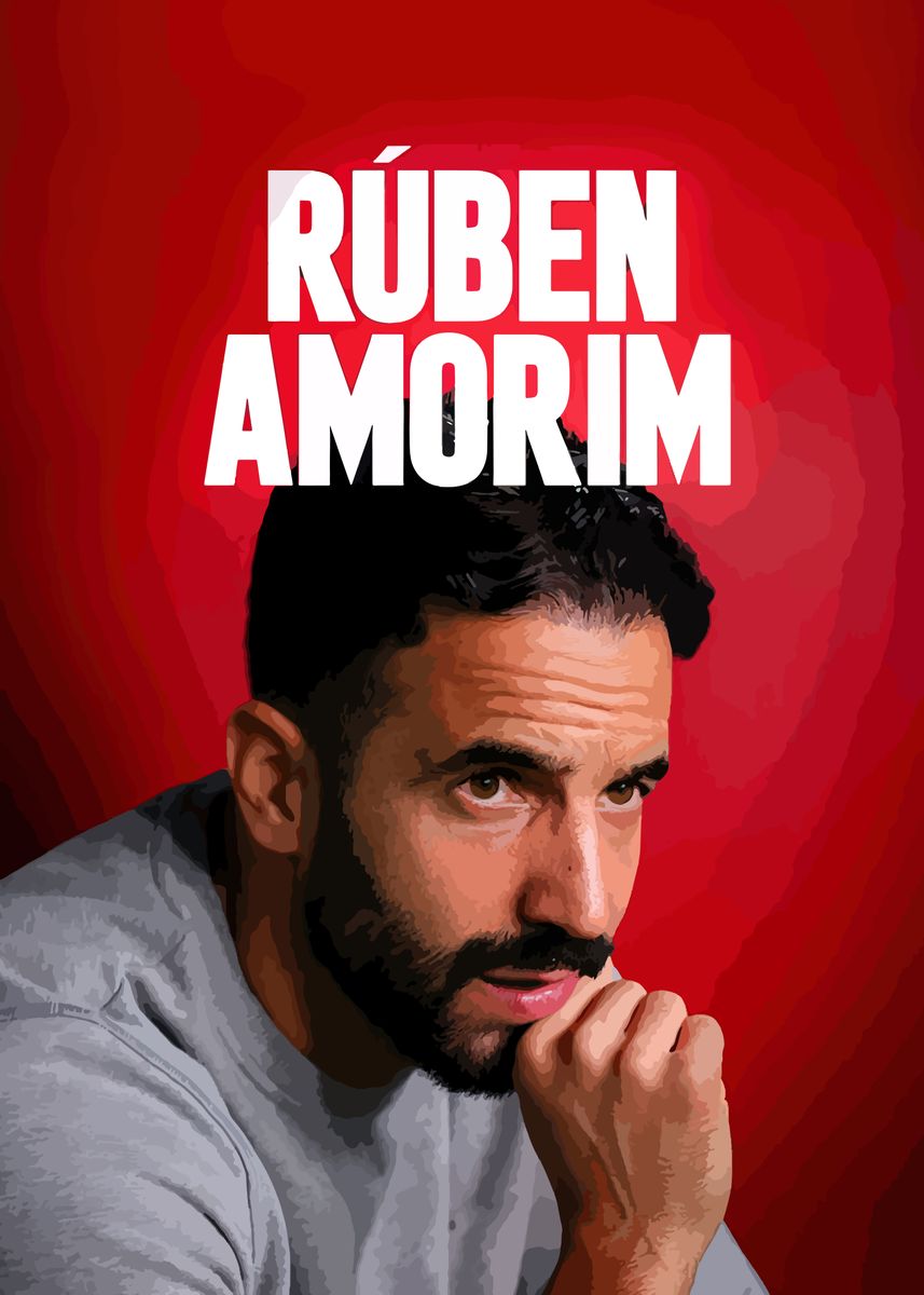 'Ruben Amorim Portrait' Poster, picture, metal print, paint by foulss ...