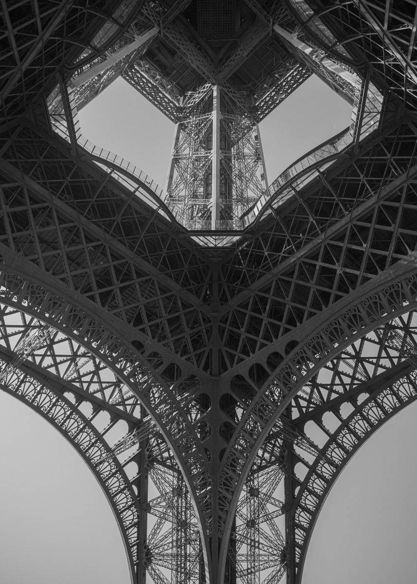 'Eiffel Tower Underside' Poster, picture, metal print, paint by Janin ...