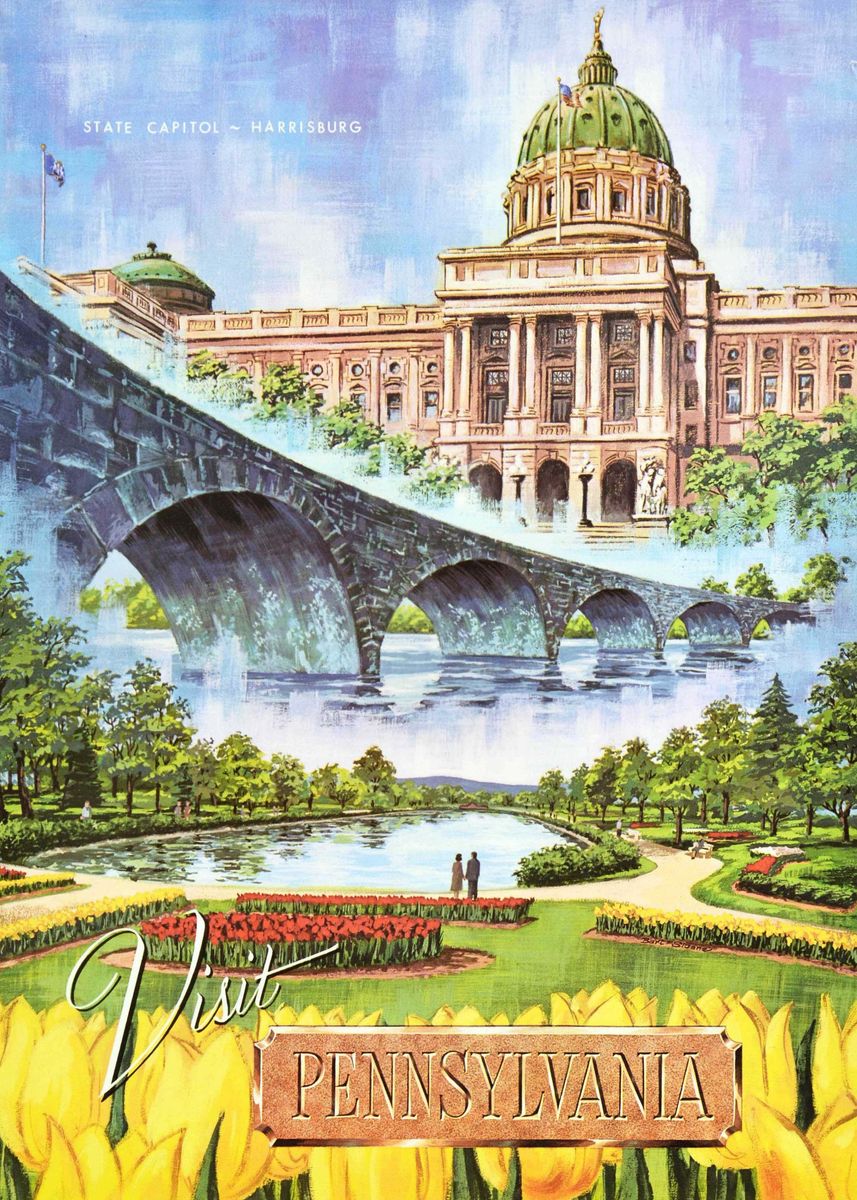 'Pennsylvania State Capitol' Poster, picture, metal print, paint by Sam ...