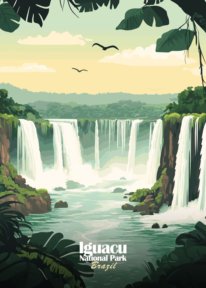'Iguacu National Park Poster' Poster, picture, metal print, paint by ...