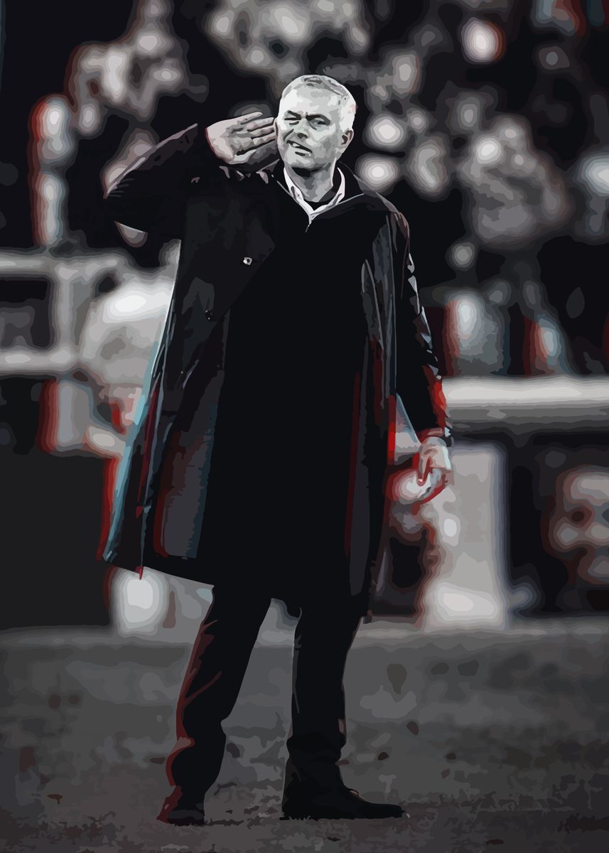 'Jose Mourinho Portrait' Poster, picture, metal print, paint by foulss ...