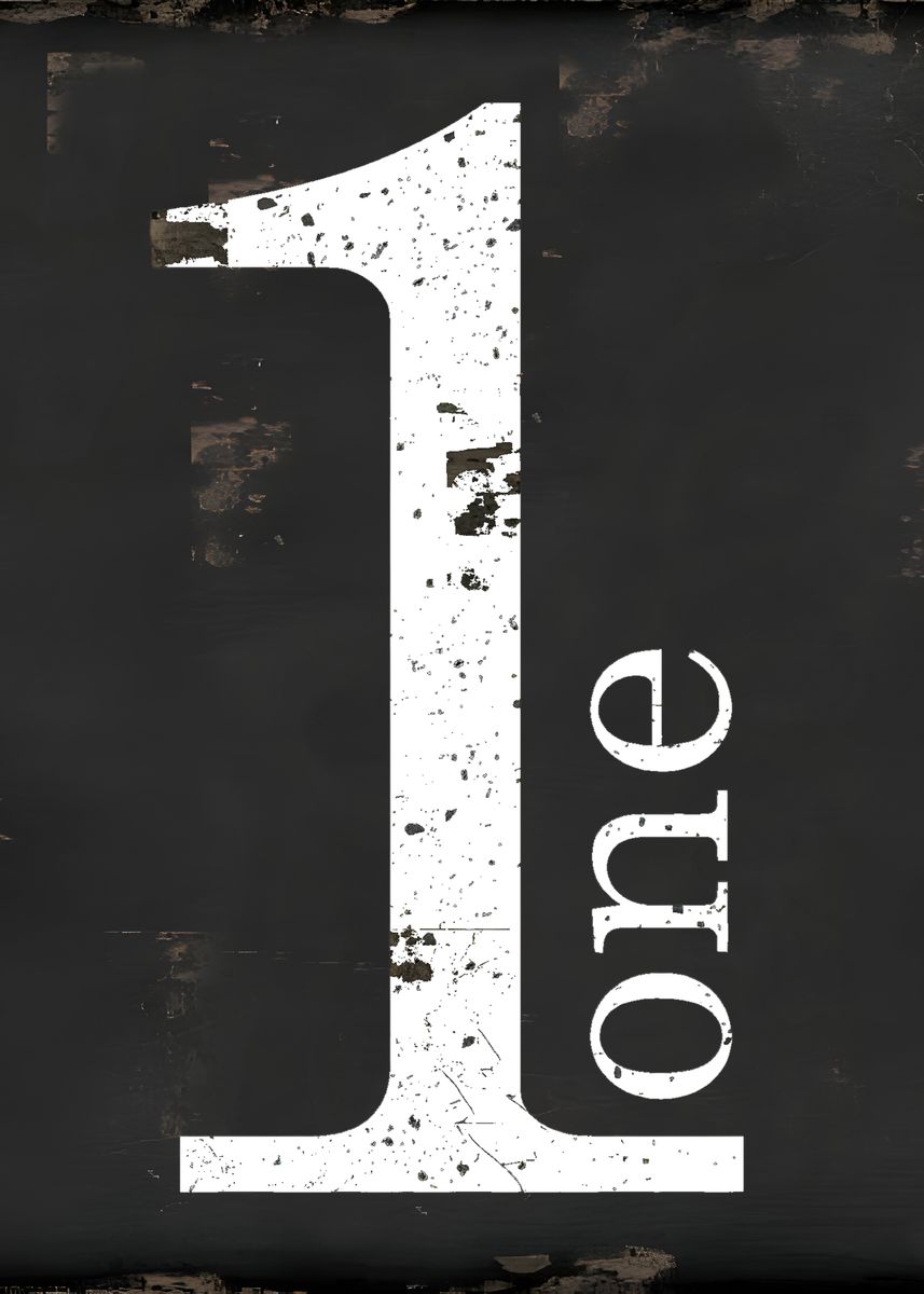 'Number One Sign' Poster, picture, metal print, paint by seven art ...