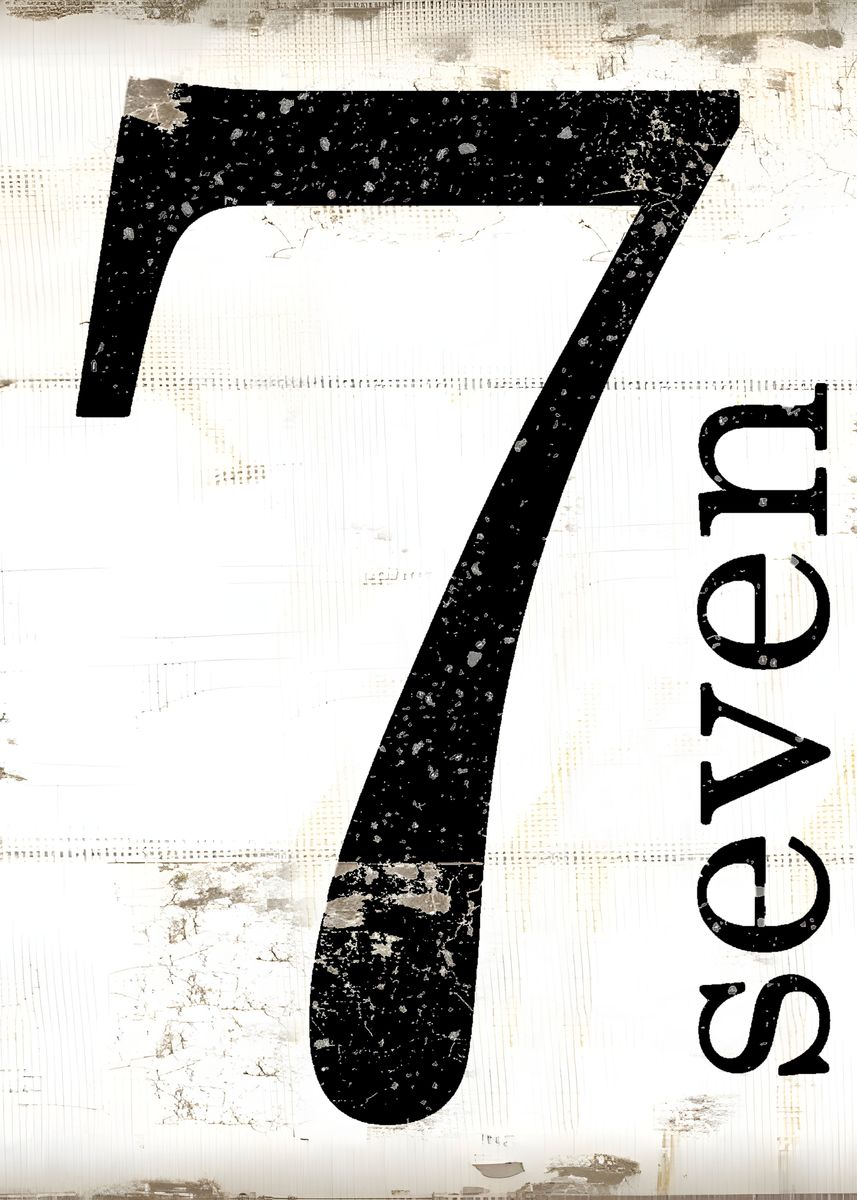 'Number Seven Wall Art' Poster, picture, metal print, paint by seven ...