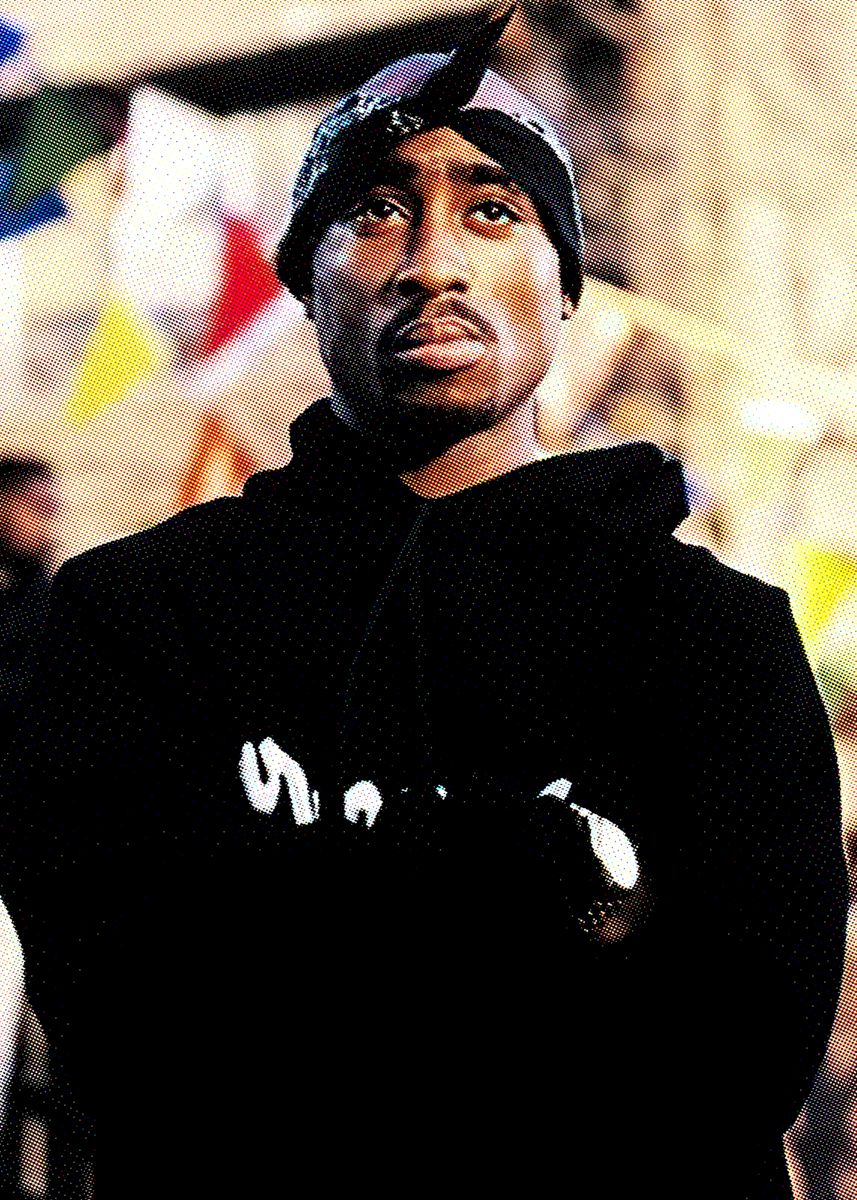 'Tupac Shakur Portrait' Poster, picture, metal print, paint by ...
