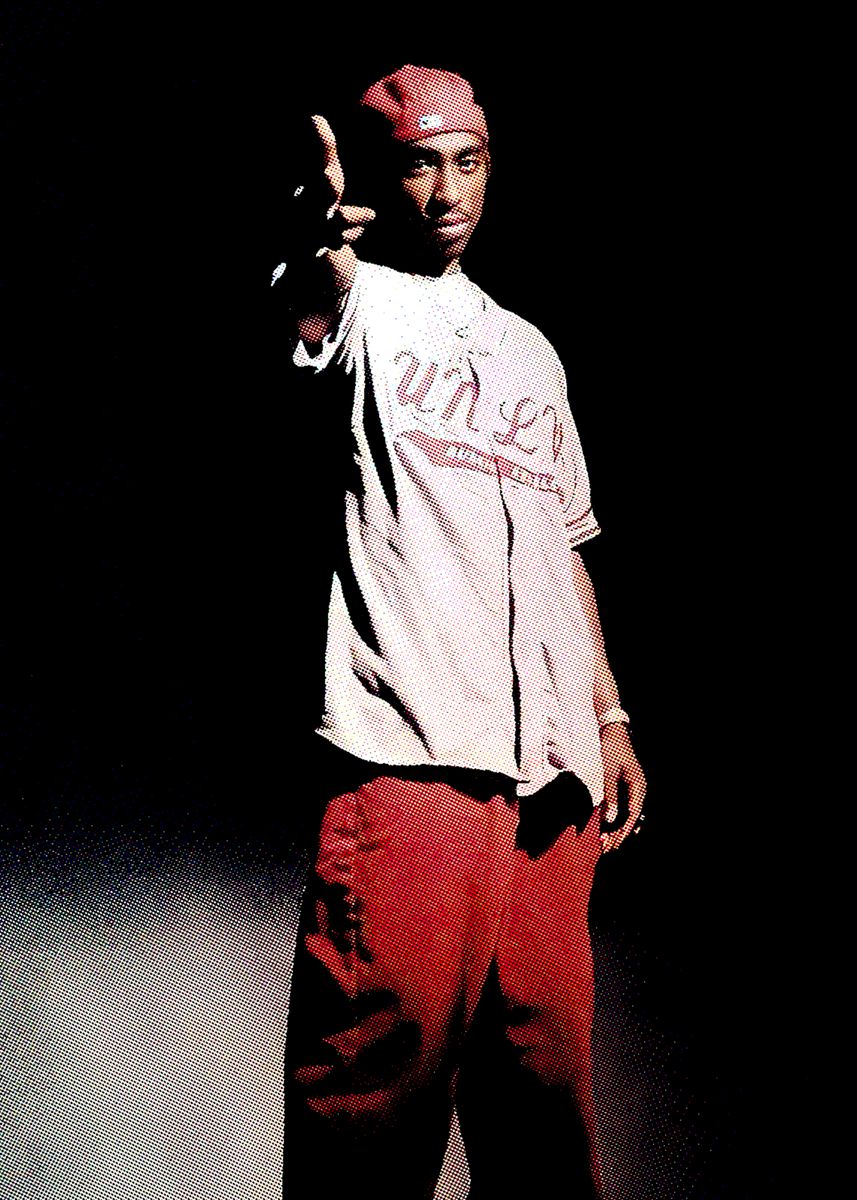 'Rapper in Red' Poster, picture, metal print, paint by fanyfantasy ...