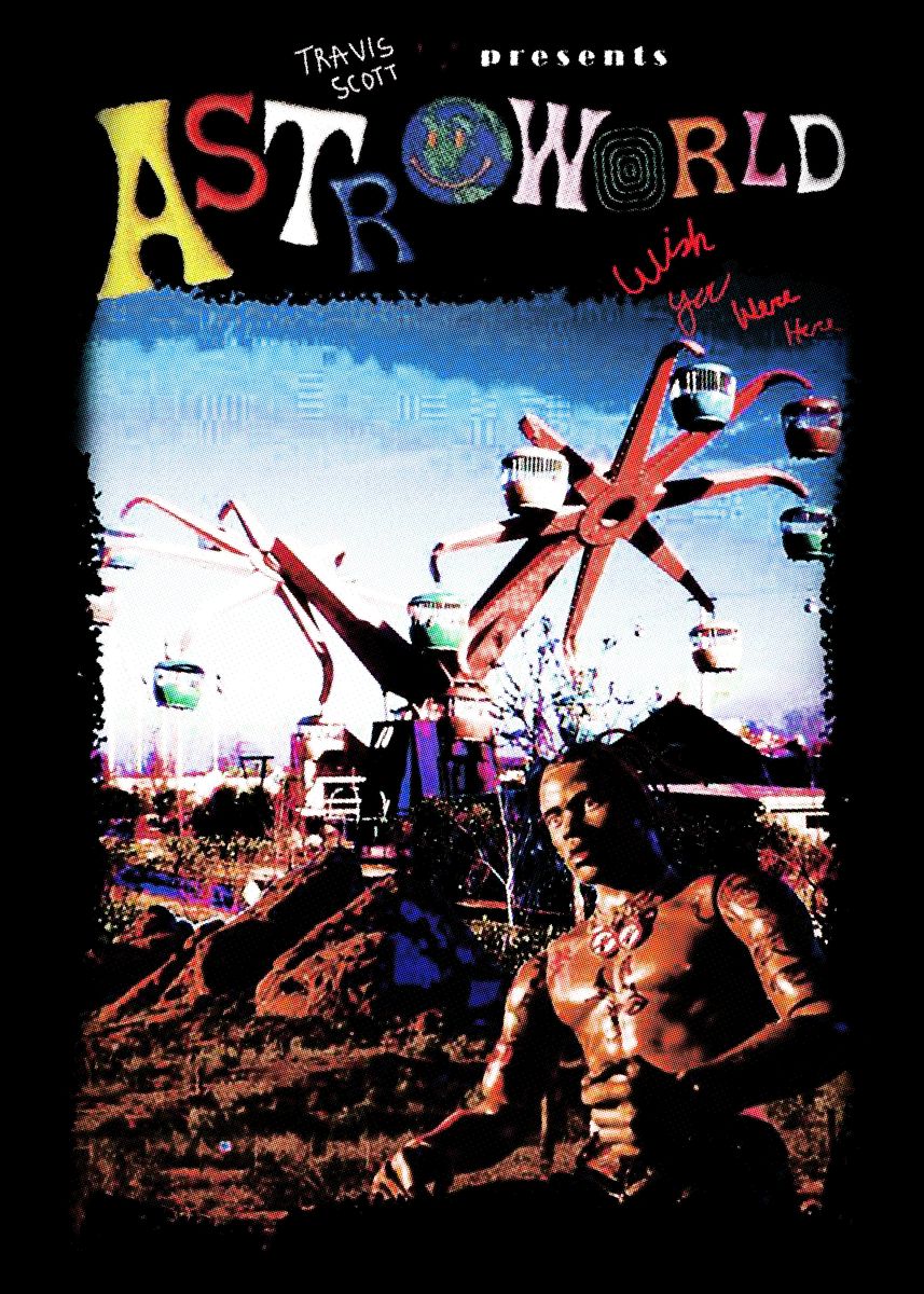 'Astroworld Collage' Poster, picture, metal print, paint by | Displate