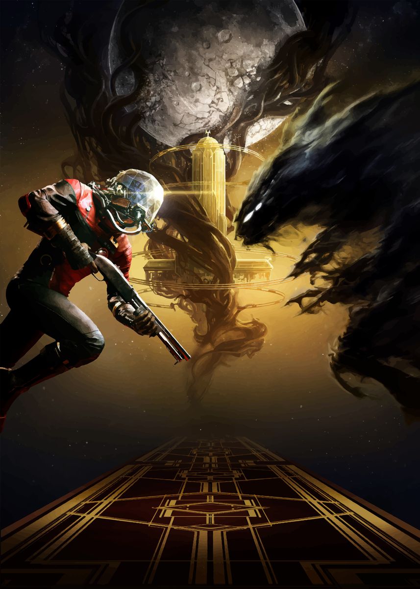 'Prey game Poster' Poster, picture, metal print, paint by sakim black ...