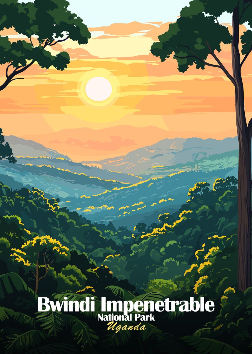 'Bwindi Impenetrable National Park' Poster, picture, metal print, paint ...