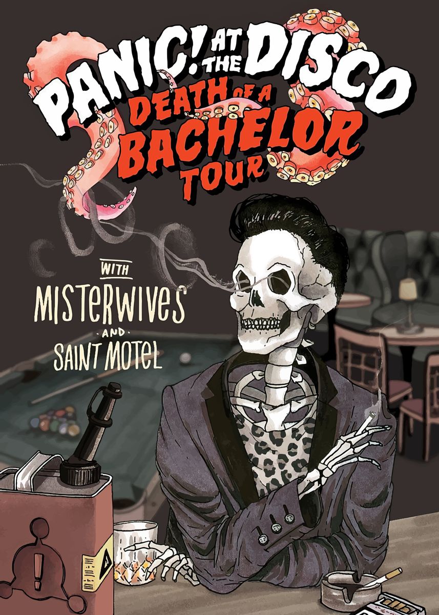'Panic! At The Disco Tour Poster' Poster, picture, metal print, paint ...