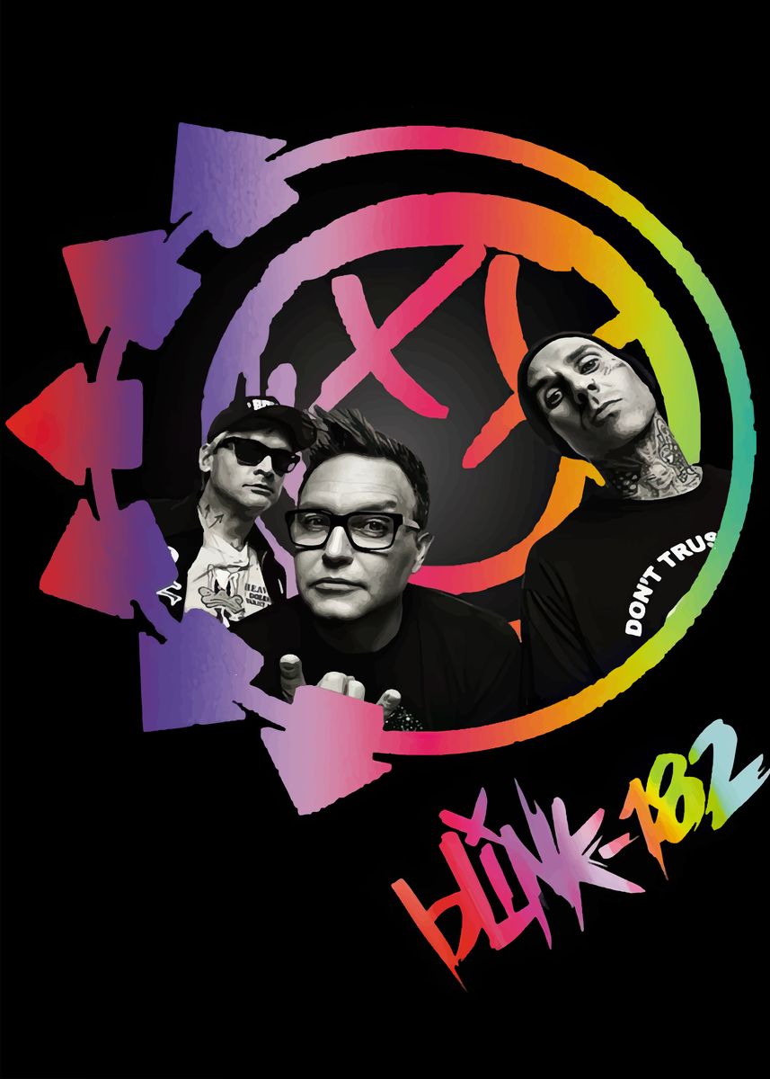 'Blink-182 Band Poster' Poster, picture, metal print, paint by ...