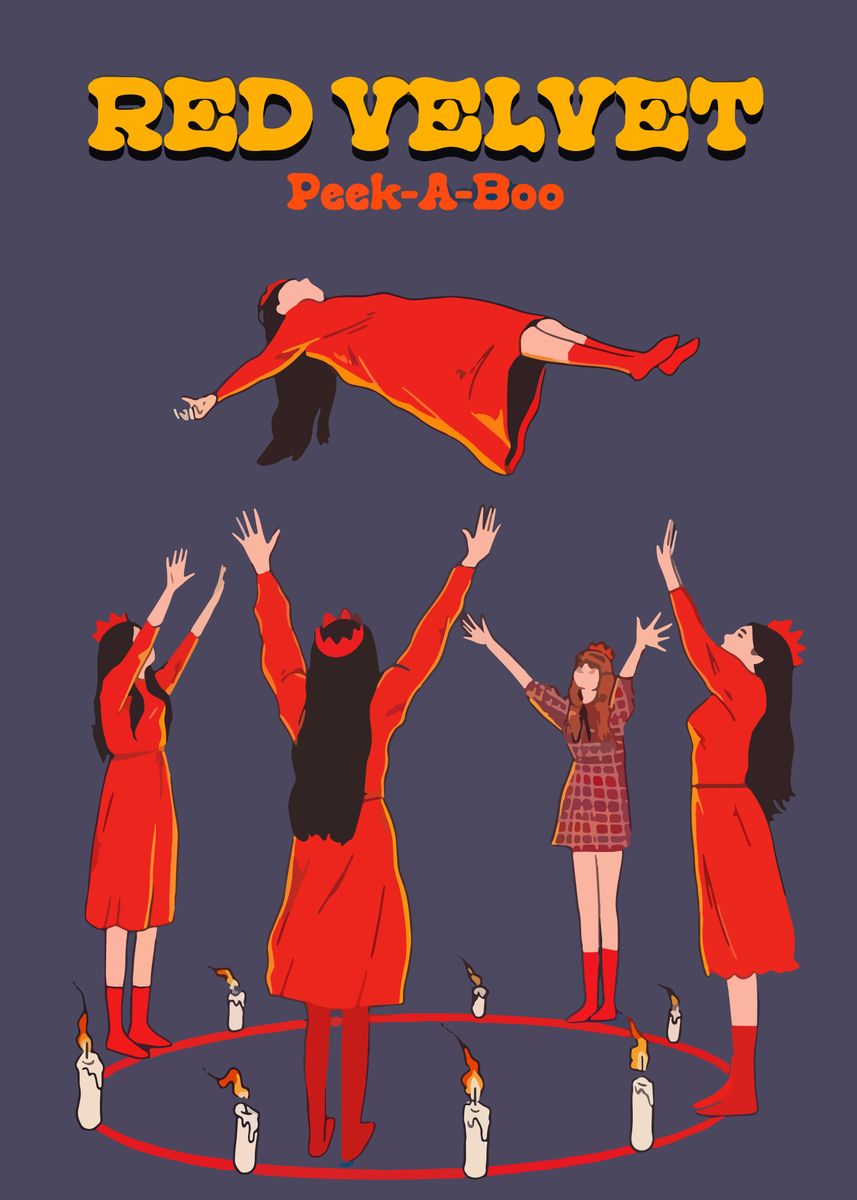 'Red Velvet Peek-A-Boo' Poster, picture, metal print, paint by AlteoWn ...