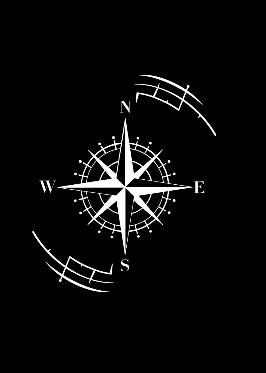 'Compass Design' Poster, picture, metal print, paint by tukang gambar ...